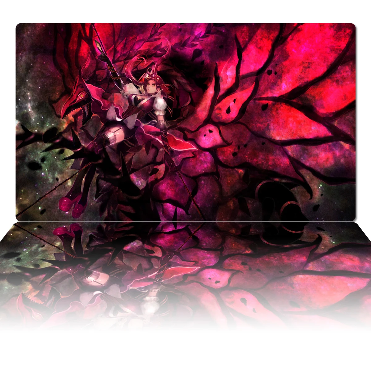 YuGiOh Playmat Akiza Izinski Black Rose Dragon TCG CCG Board Game ...