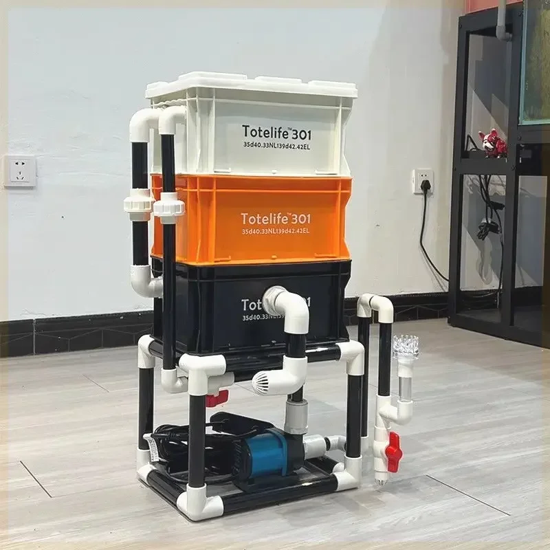 DIY-turnover-box-filter-fish-tank-fish-pond-filter-water-circulation ...
