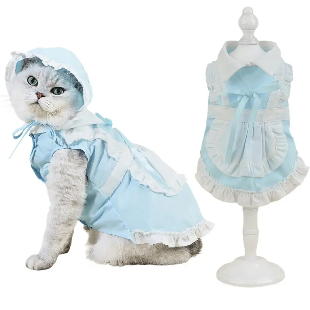 1-Set-Beauty-Pet-Maid-Outfit-Adorable-Cosplay-Sleeveless-Pet-Dog-Cat ...