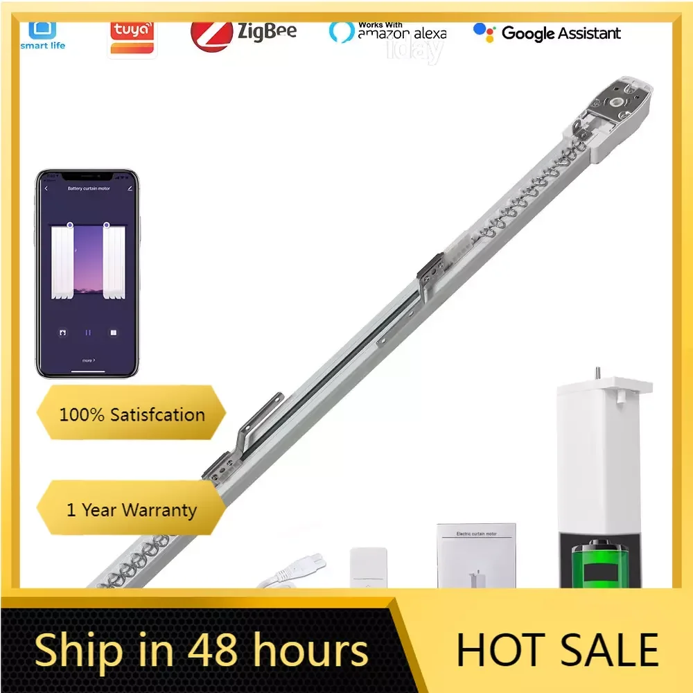 Tuya-Zigbee-Smart-Curtain-Motor-Kit-Battery-Rechargeble-With-Expandable ...