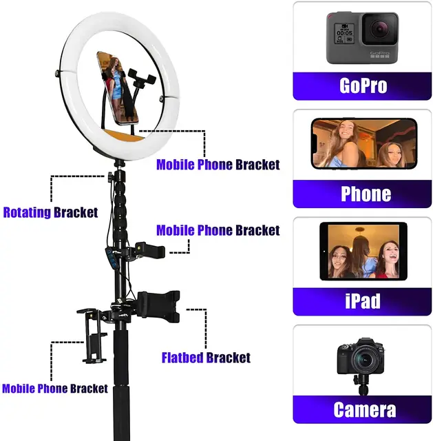 360 Photo Booth Machine with Free Logo Ring Light Selfie Stand ...