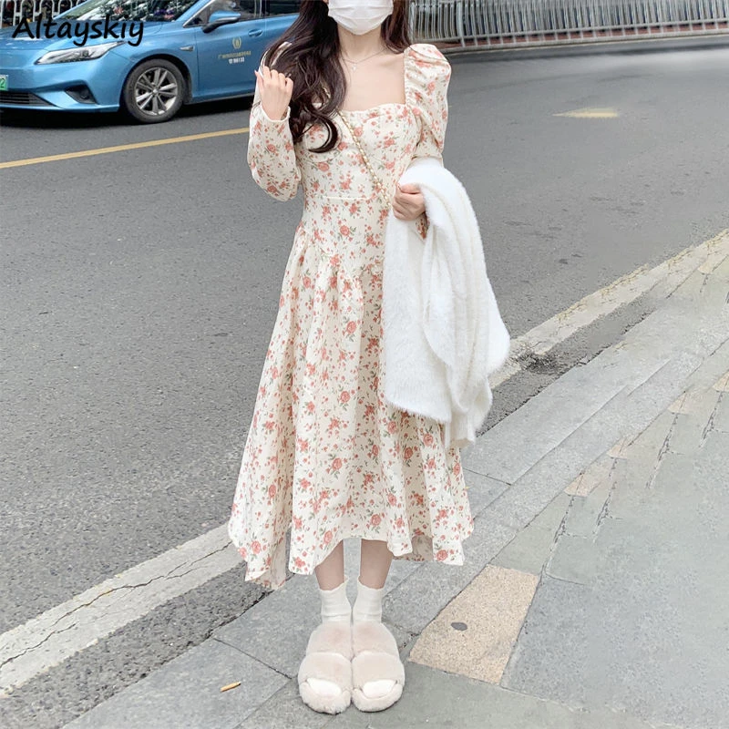 Spring Korean Women Dress | Korean Fashion Floral Dress | Spring Korean ...