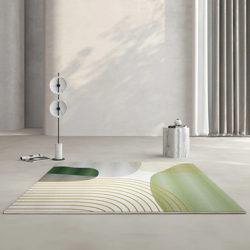 Light-Luxury-Green-Living-Room-Coffee-Table-Rugs-Bedroom-Bedside-Carpet ...