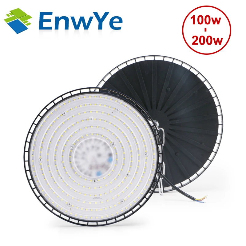 High-Bay-Light-100W-150W-200W-UFO-LED-220V-6000K-Warehouse-Garage-Light ...