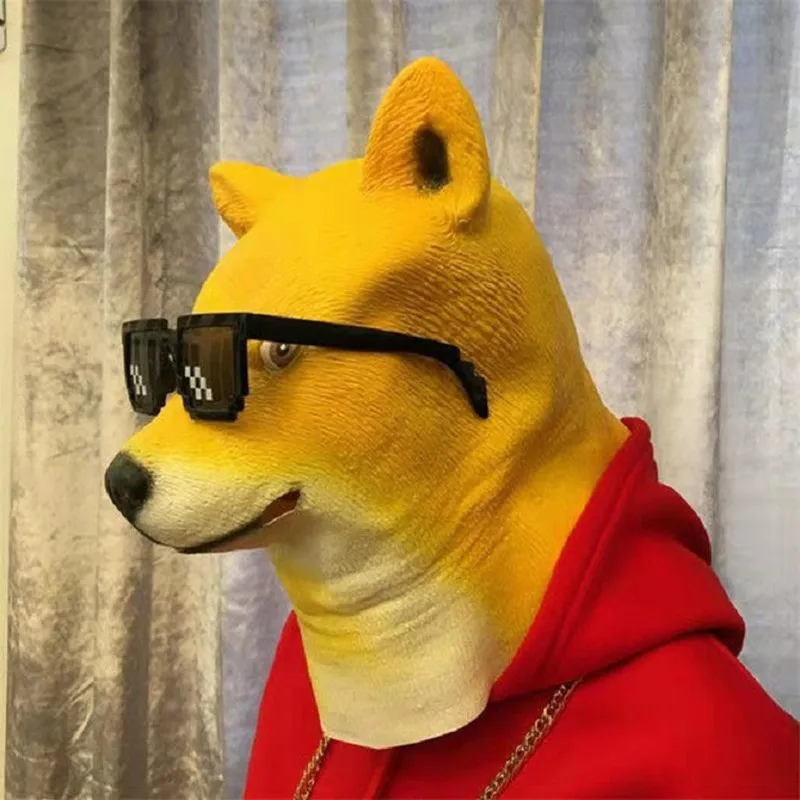 4pcs-set-Animal-Dog-Head-Mask-with-glasses-necklace-smoking-Novelty ...
