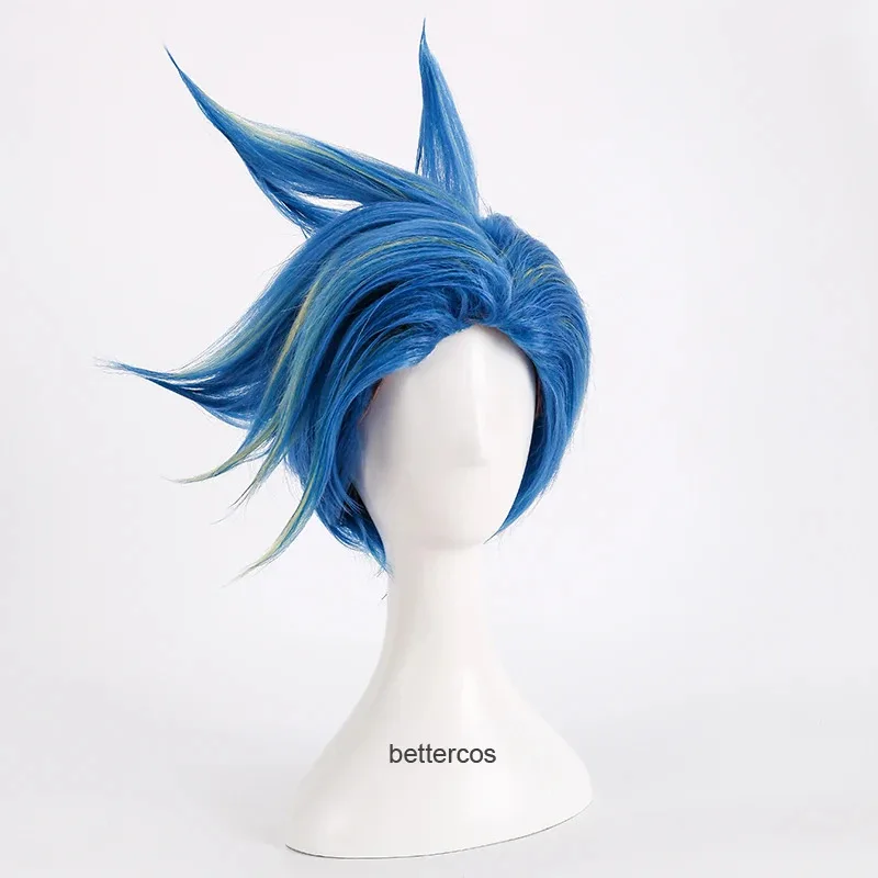 PROMARE Burning Rescue Galo Thymos Cosplay Short Straight Blue Heat ...