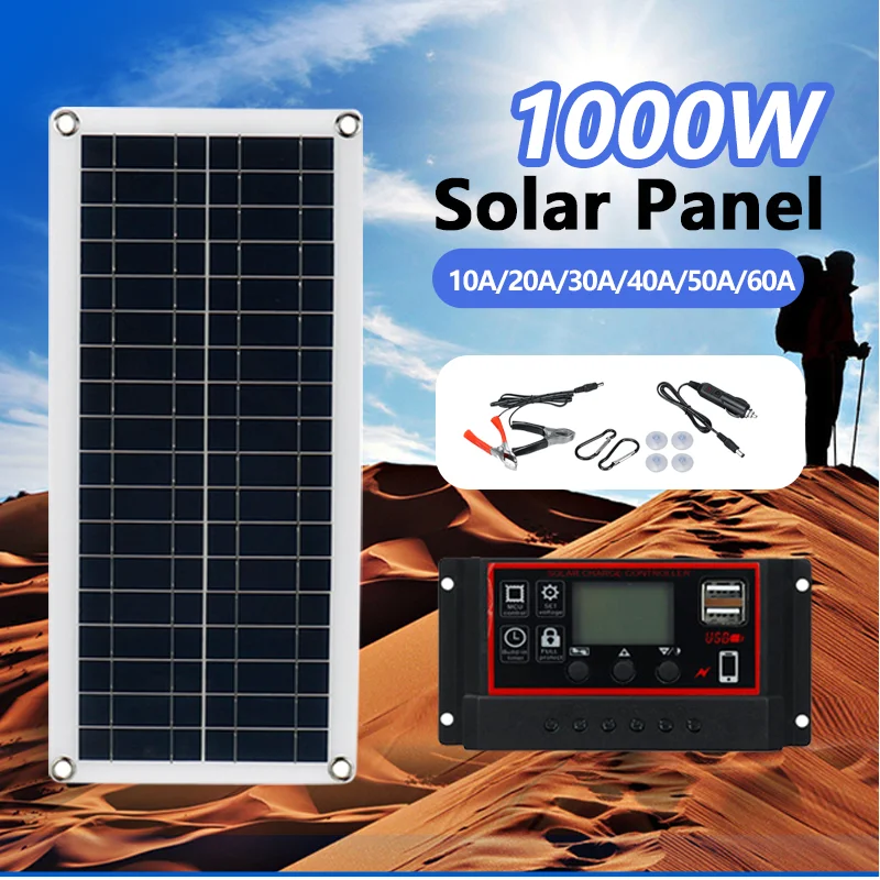 10w-1000w Solar panel 12V Solarzelle 10a-100a Controller Solar panel ...