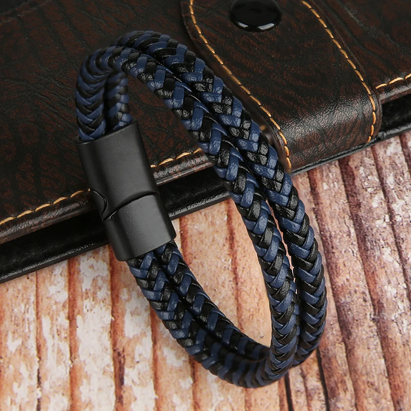 NEW-Design-Double-Layer-Genuine-Leather-Bracelets-for-Men-Women ...
