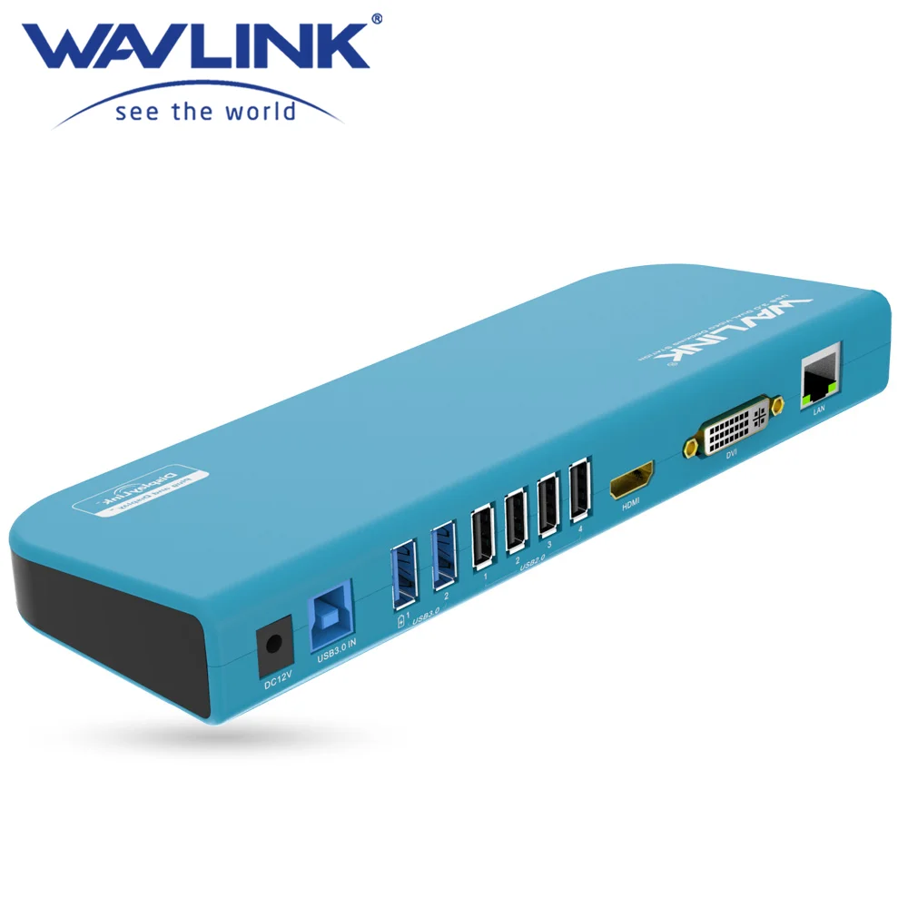Wavlink Usb 3.0 Universal Docking Station Dual Monitor Display Hdmi ...