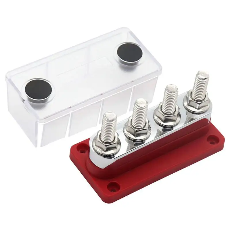 Bus-Bar-Connector-4-Studs-Terminal-Block-Copper-Busbar-Replacement-For ...