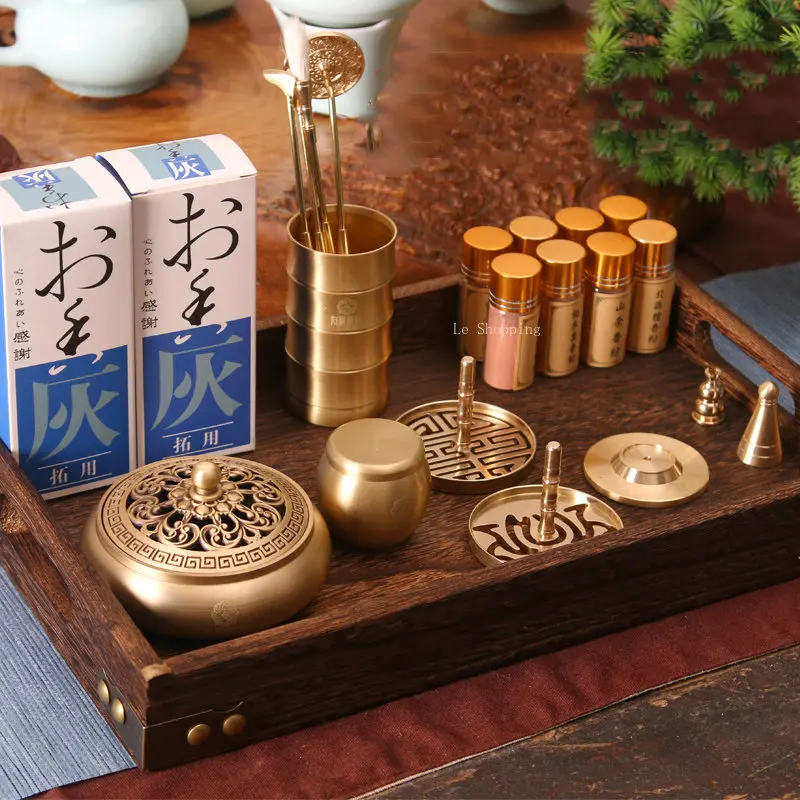 Pure Copper Incense Set Incense Seal Sandalwood Agarwood Powder Hit ...