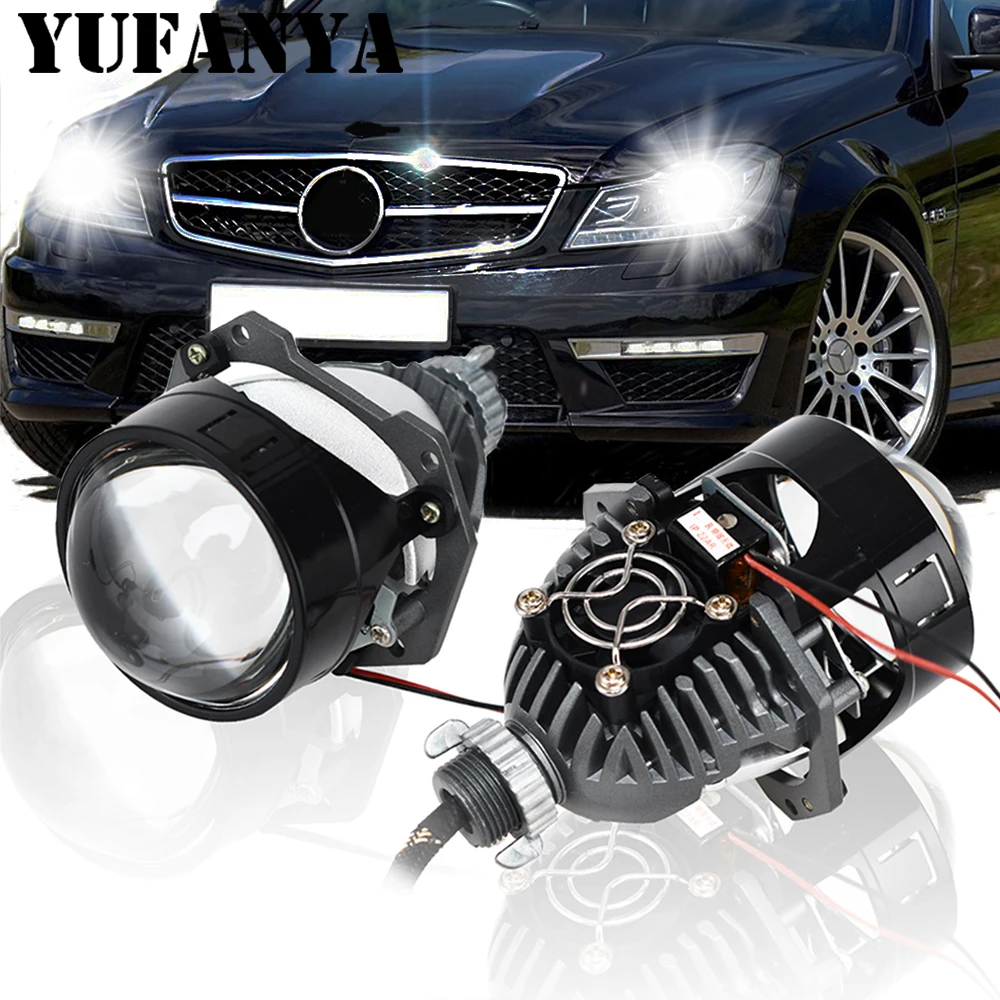 2-5-Inch-Bi-Led-Led-Projector-Lens-High-Low-Beam-Lenses-Retrofit-H7-H4 ...