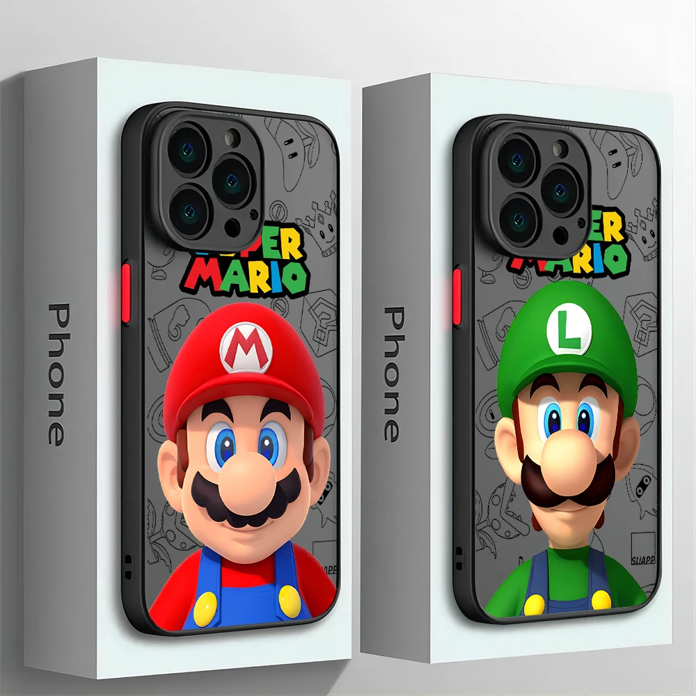 Funda de teléfono Super m-marios Bros Game para iPhone 15 14 13 12 11 ...