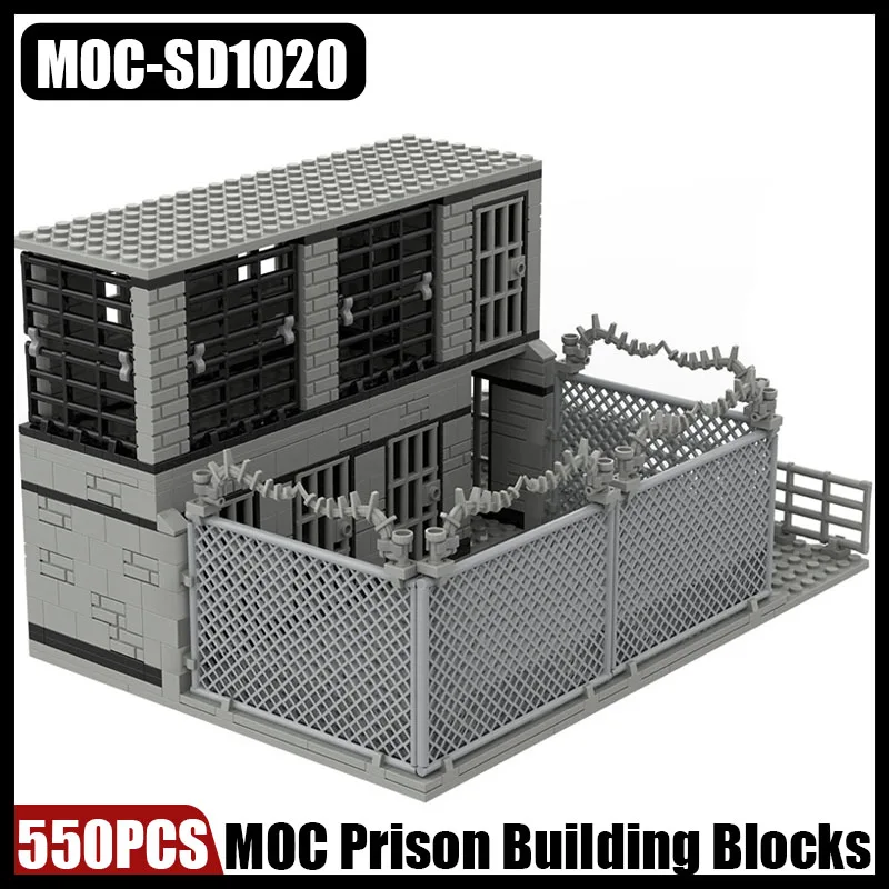 MOC-Prison-Cell-Model-Building-Blocks-Kit-Military-Base-Police-Station ...