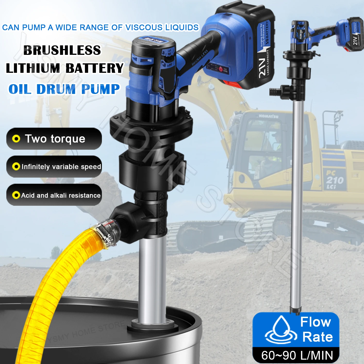 Multipurpose-Electric-Fuel-Transfer-Pump-21V-lithium-battery-Drum-Plug ...