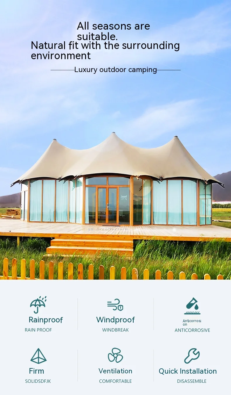Campground Wild Luxury Starry Sky Tent Two Bedrooms And One Living Room ...