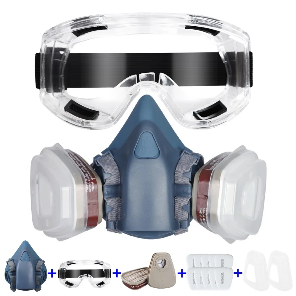 7 In 1/15 In 1/17 In 1 Industrial Painting Spraying Respirator Gas Mask ...