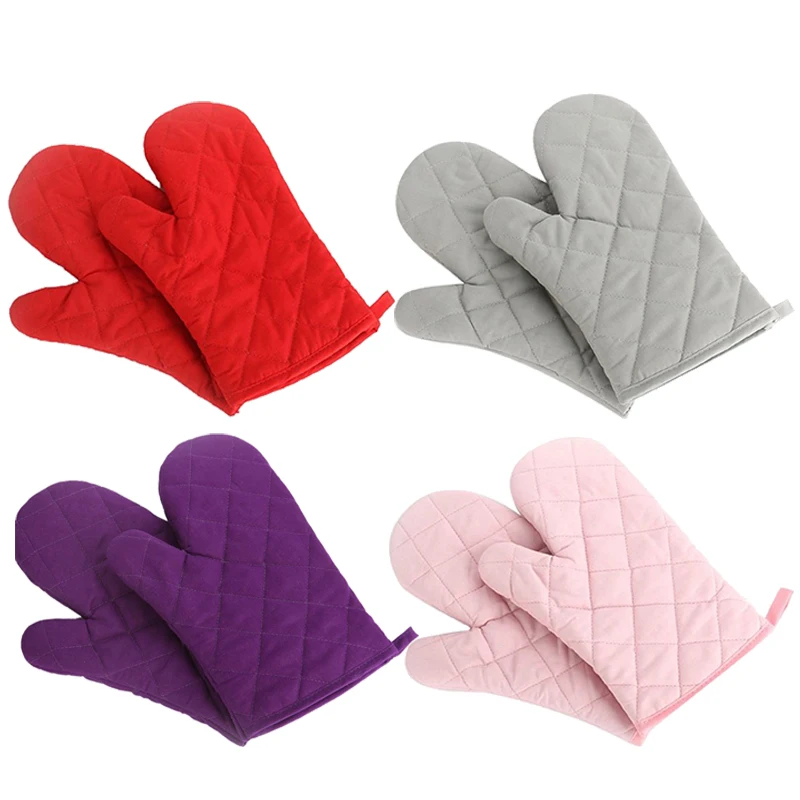 1PCS-Oven-Mitts-Heat-Resistant-Microwave-Oven-Glove-Cotton-Linen-Baking ...