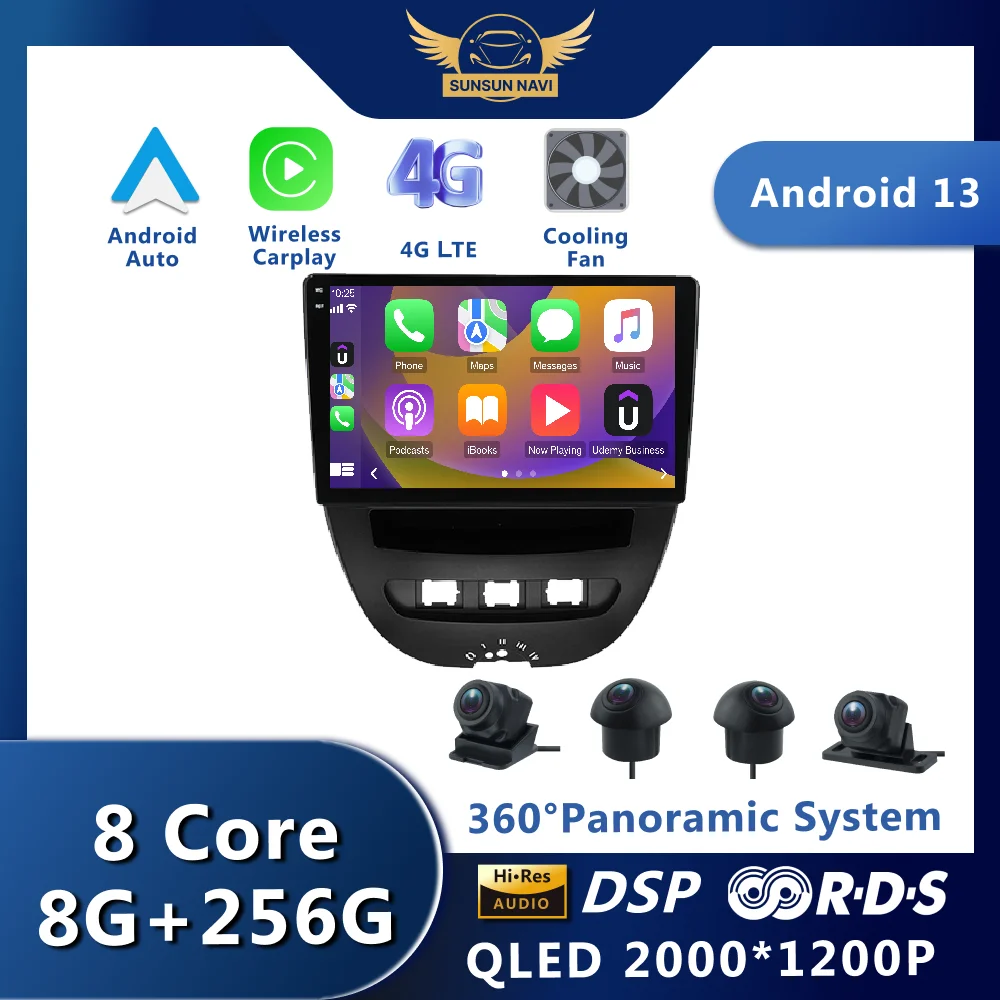 Android-13-For-Peugeot-107-Toyota-Aygo-Citroen-C1-2005-2014-Car-Radio ...