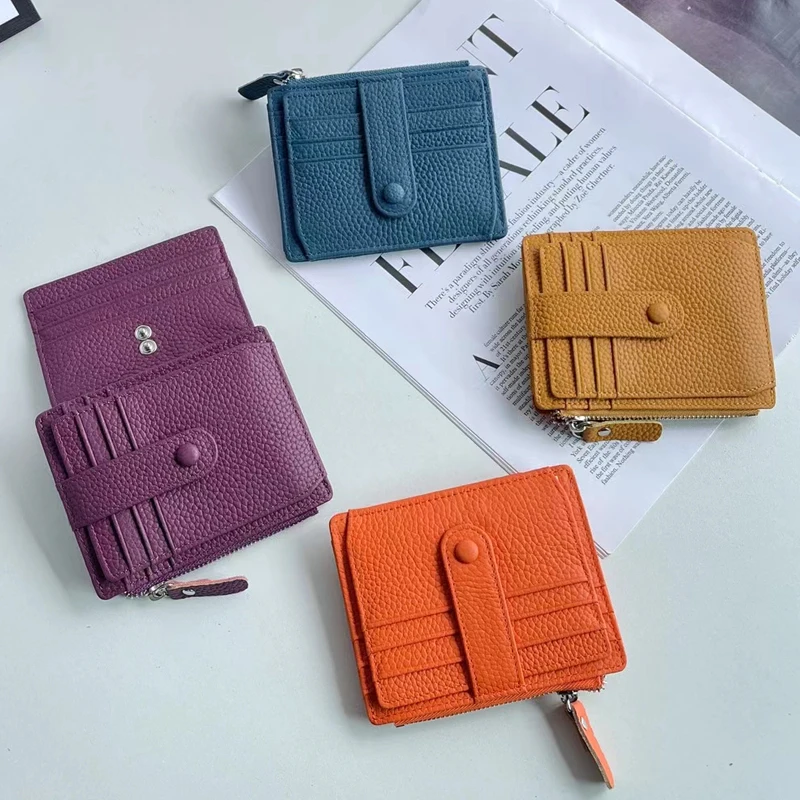 Genuine-leather-multi-Slot-ultra-Slim-Men-and-Women-Bank-Credit-Card ...