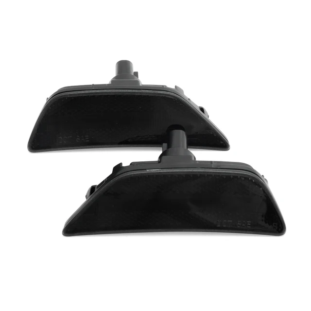 Clear lens 2PCS full LED strip front bumper side marker light For Kia ...