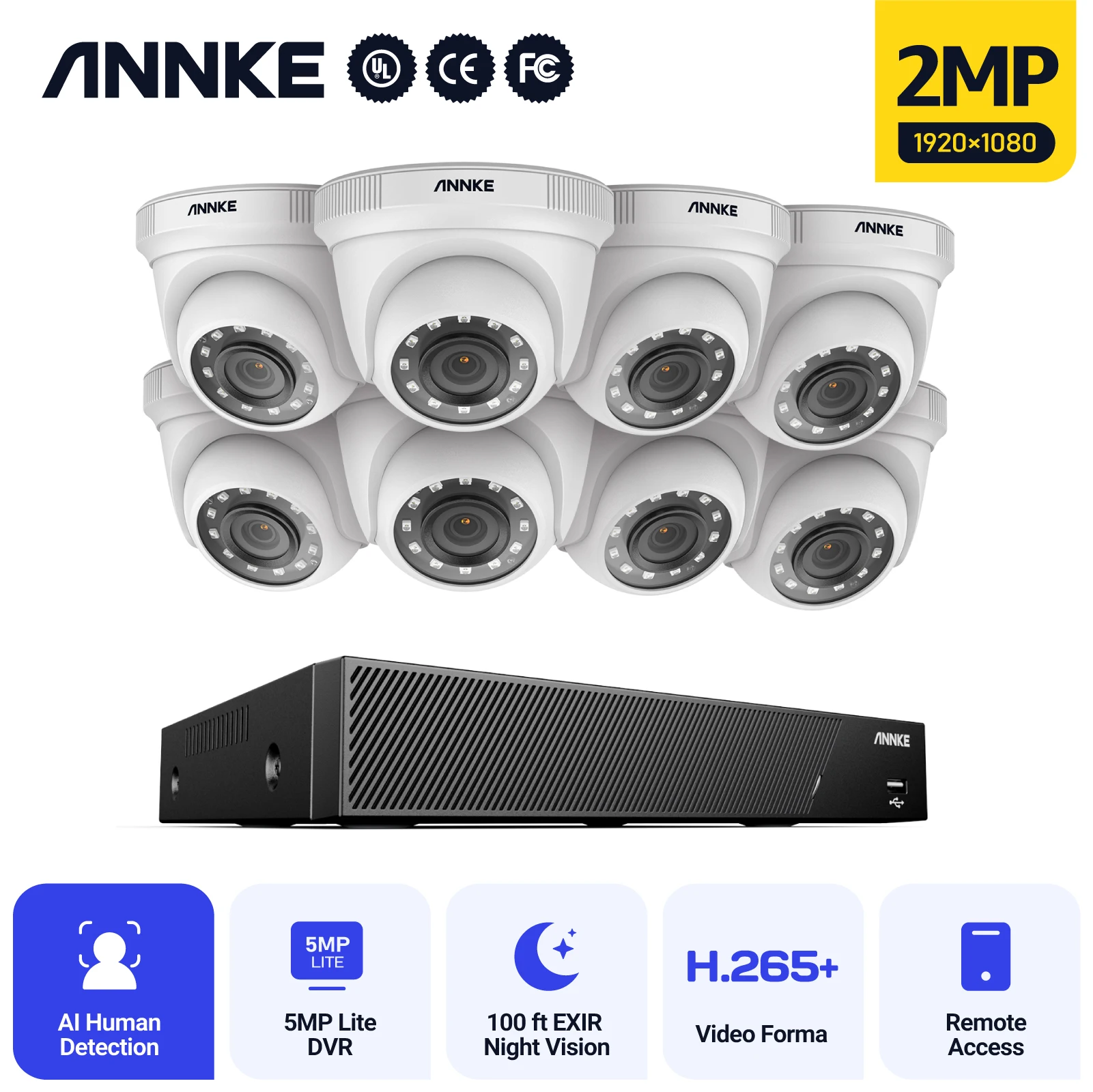 ANNKE-Security-Camera-System-Ultra-HD-5MP-DVR-Face-Detect-CCTV-Video ...