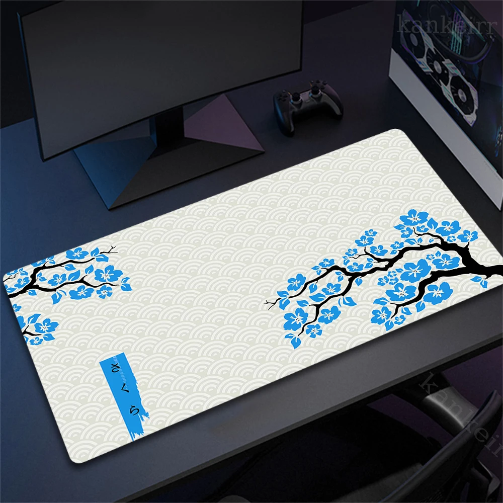 Sakura-mouse-pad-azul-e-branco-flor-de-cerejeira-mousepads-grande ...
