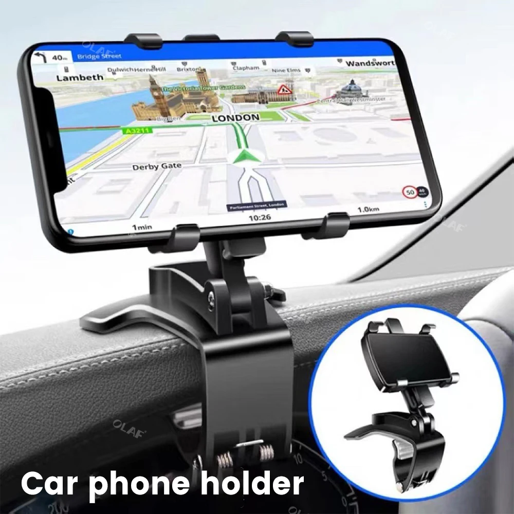 360-Degree-Rotate-Car-Phone-Holder-Multifunctional-Dashboard-Clip-Mount ...