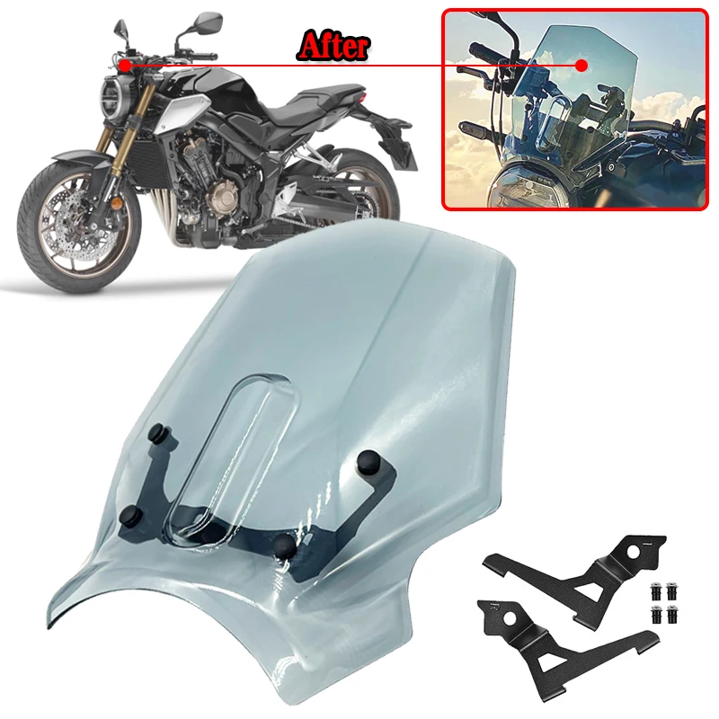 New-CB-650R-Motorcycle-Front-Windscreen-Airflow-Wind-Deflector-Fly ...