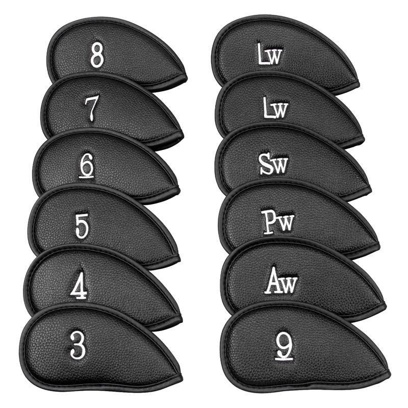 Golf-Club-Covers-For-Irons-12Pcs-PU-Leather-Golf-Head-Covers-Set-Fit ...