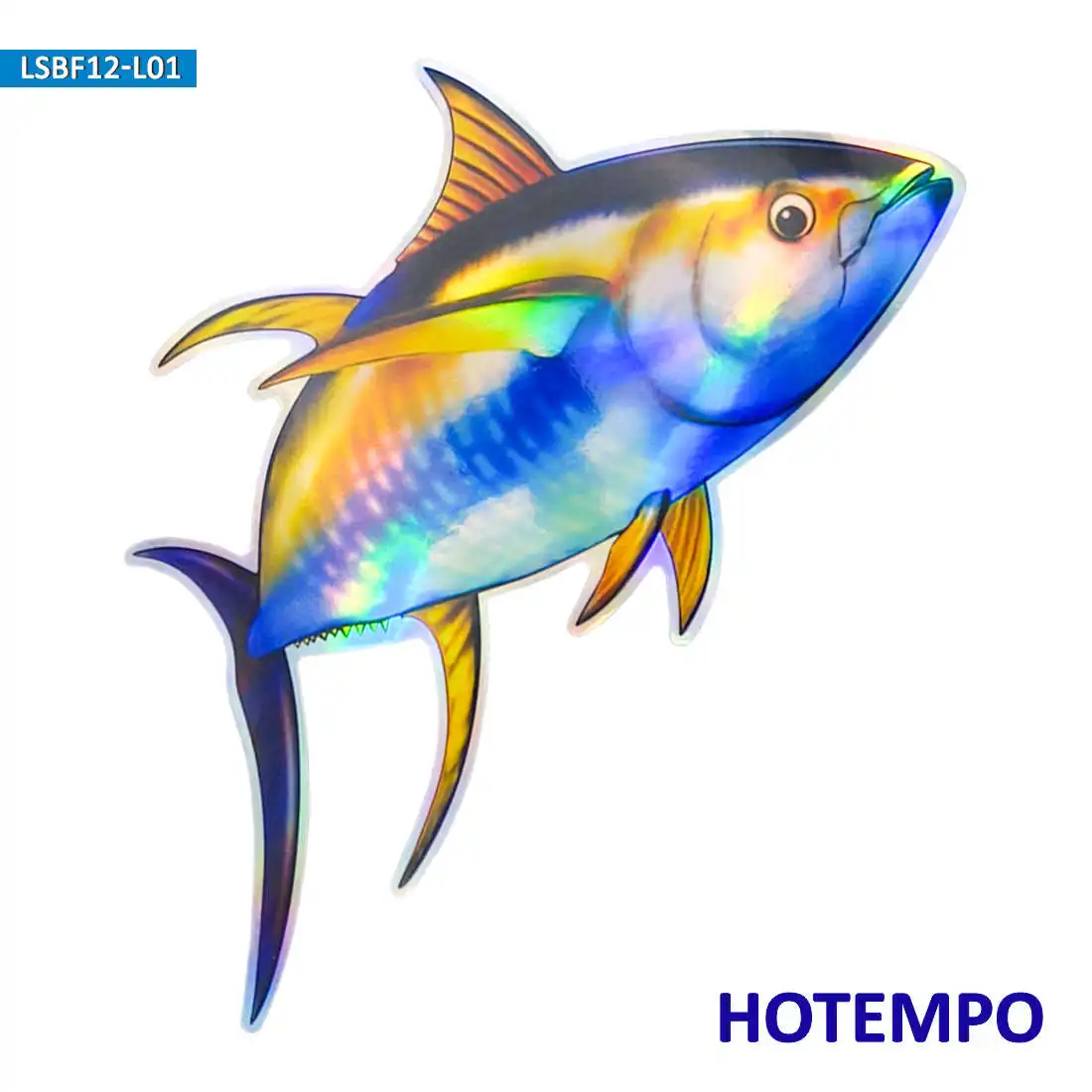 Mix-Big-Size-Fish-Yellowfin-Tuna-Laser-Glossy-Style-Waterproof-Stickers ...