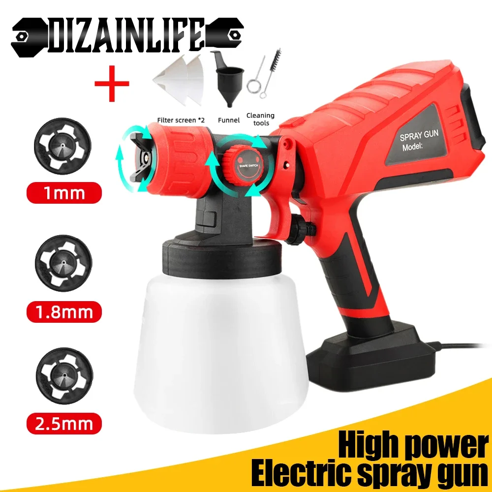 800W-900W-Electric-Spray-Gun-Paint-Sprayer-4-Nozzle-800ml-1000ml-HVLP ...