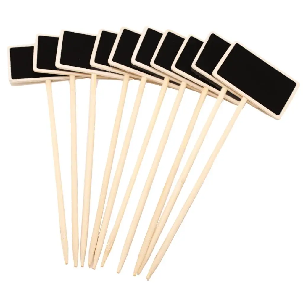 10pcs-Wooden-Blackboard-Chalkboard-Plant-Stick-Price-Tags-Message-Note ...