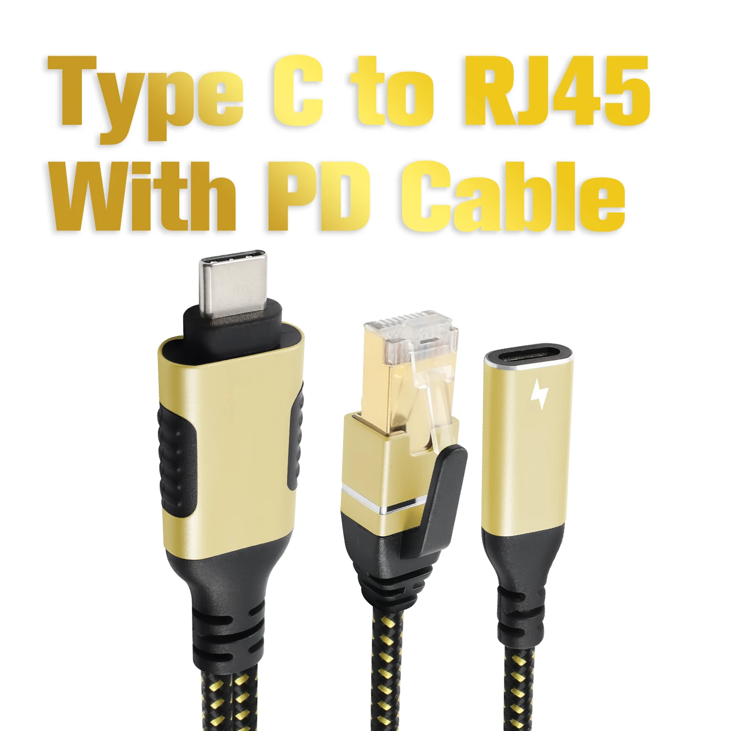 Super-slim-type-C-to-RJ45-cable-with-USB-C-Female-65W-PD-Fast-Charging ...