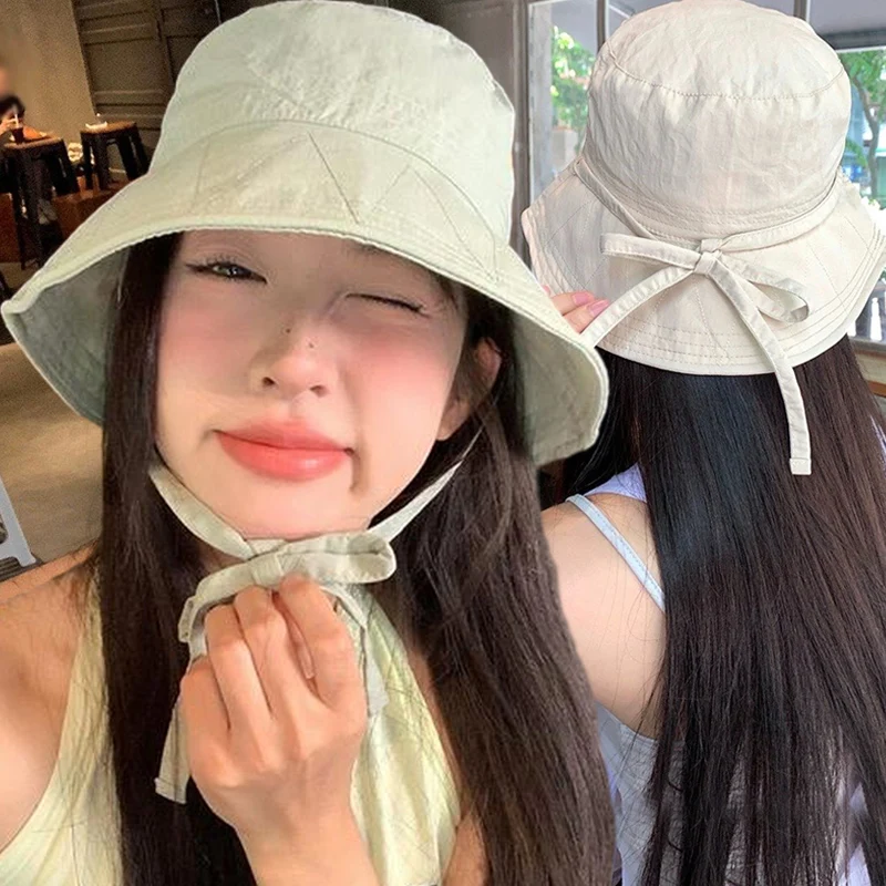 Ins-Korean-Cute-Lace-Cotton-Bucket-Hats-Women-Spring-Summer-Outdoor-Travel-Light-Windproof-and ...
