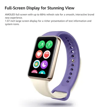 HONOR Band 하루 종일 모니터, 9 1.57 인치 AMOLED 60Hz 디스플레이, 14 일 배터리 96 가지 운동 모드