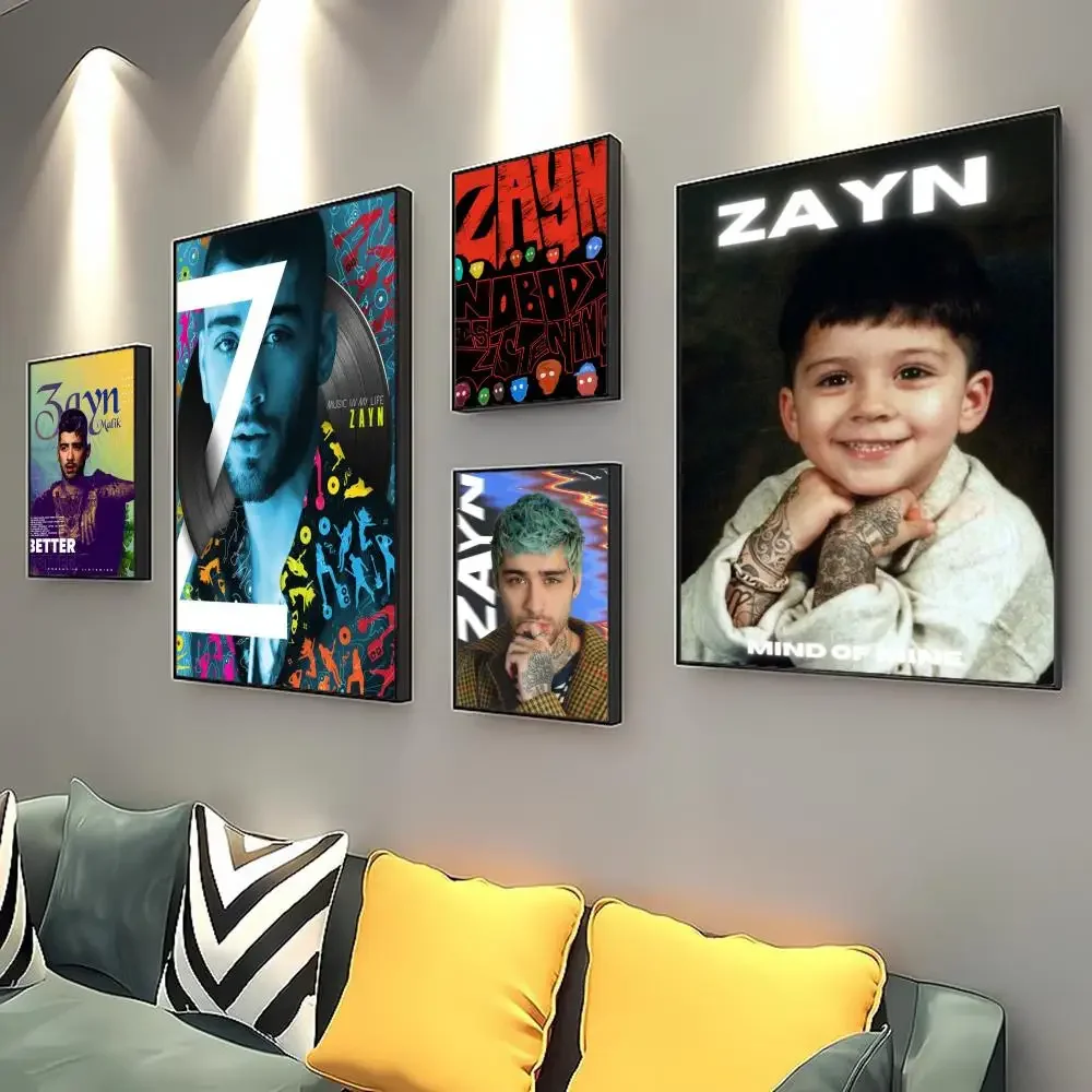 Singer-Z-Zayn-M-Malik-Poster-Self-adhesive-Art-Poster-Retro-Kraft-Paper ...
