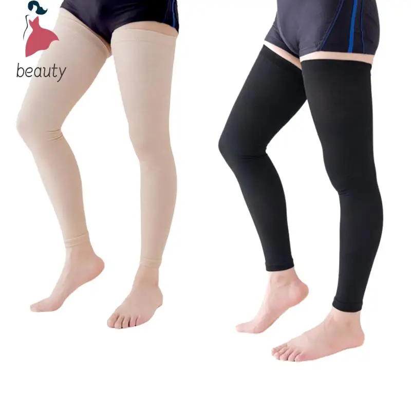Open-Toe-Knee-High-Medical-Compression-Stockings-Varicose-Veins ...