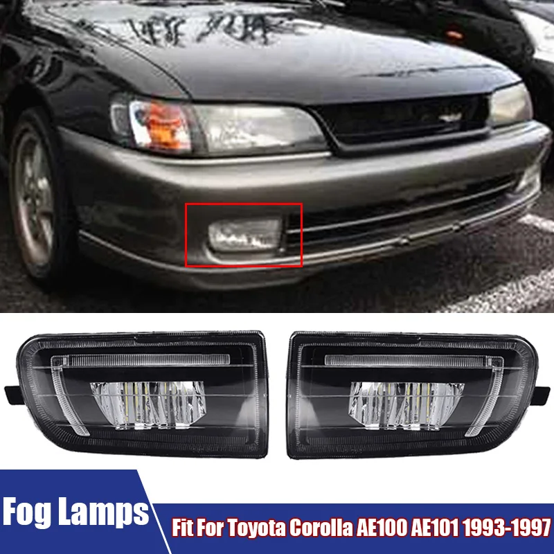 A-Pair-of-Car-LED-Fog-Lamps-For-Toyota-Corolla-AE100-AE101-1993-1997 ...