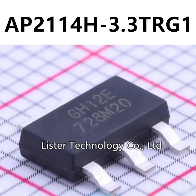 20~100PCS/Lot New AP2114H-3.3TRG1 SOT-223 Marking:GH12E AP2114 AP2114H ...