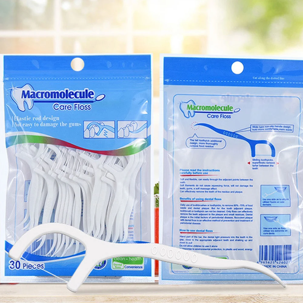 5-Packs-Dental-Floss-Plastic-Toothpicks-Disposable-Superfloss-High ...