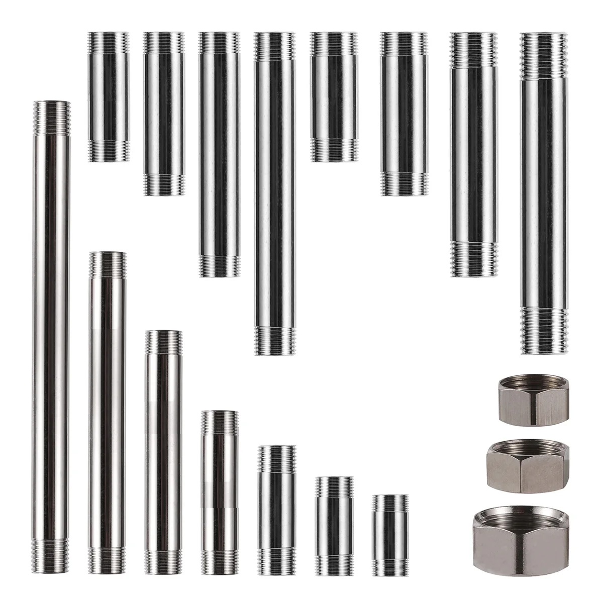 Stainless-Steel-1-2-3-4-1-Male-Thread-Pipe-Connector-Female-Thread-End ...