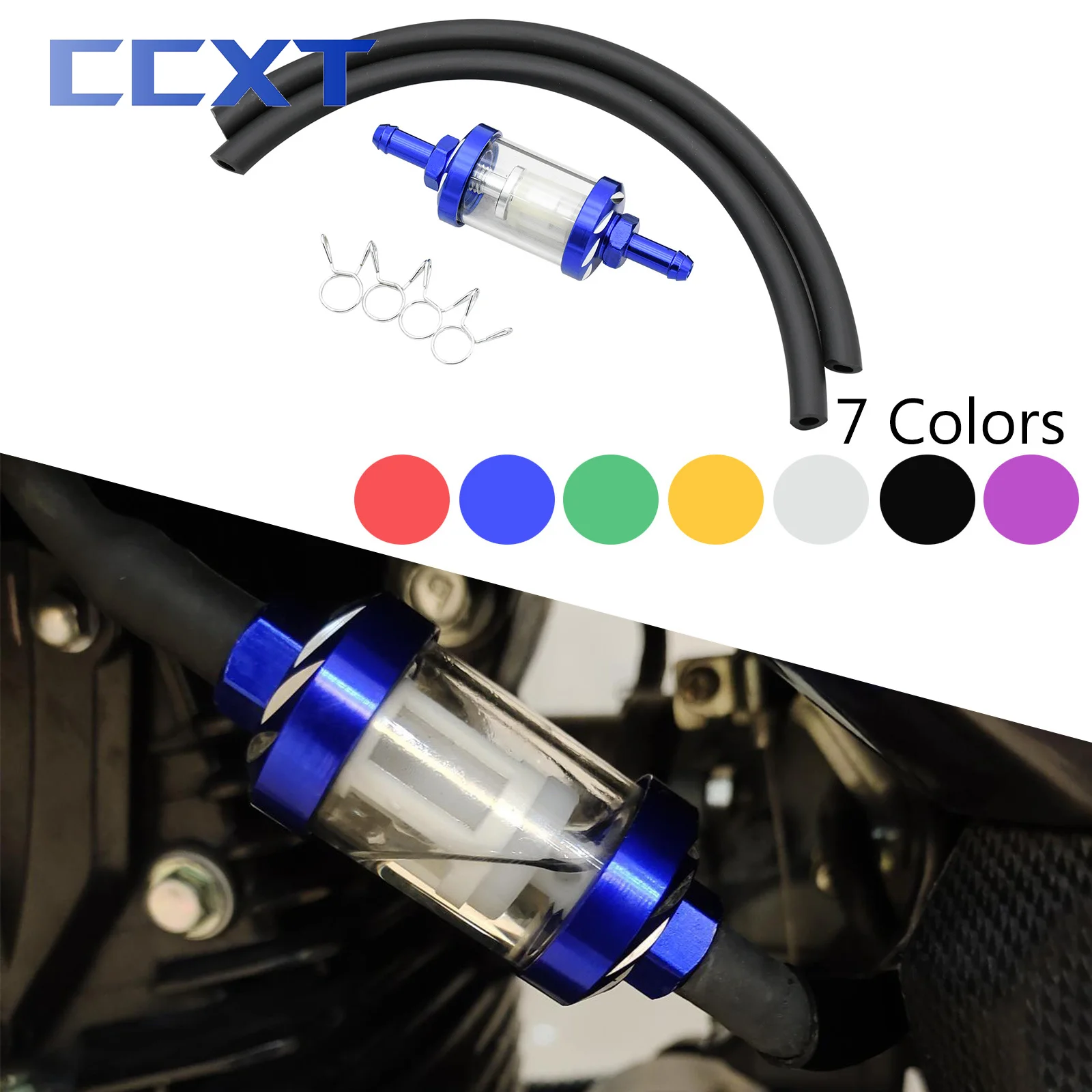 Motorcycle-CNC-8mm-Fuel-Hose-Glass-Gas-Fuel-Gasoline-Oil-Filter-For-ATV ...