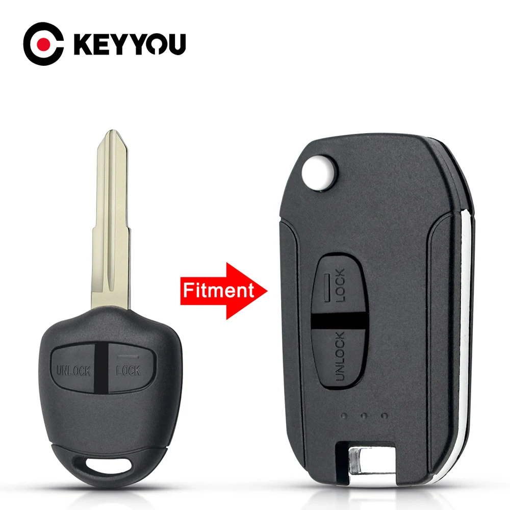 KEYYOU-2-buttons-Modified-remote-key-shell-cover-Case-for-Mitsubishi ...