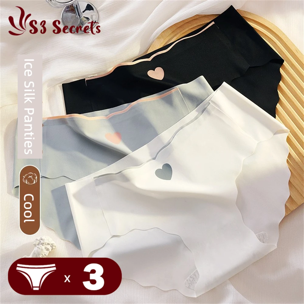 Bragas-de-piezas-para-mujer-ropa-interior-fina-de-seda-de-hielo-sin ...