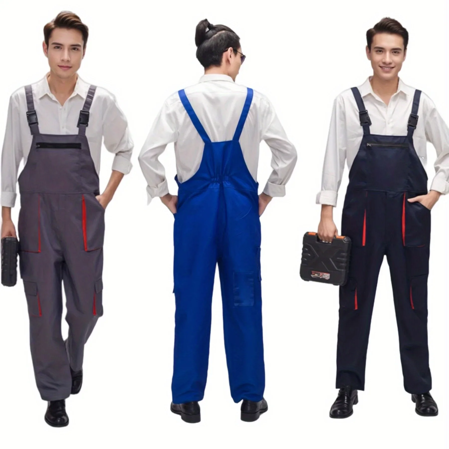 Durable-Workshop-Uniforms-with-Multi-Pocket-Worker-s-Pants-and-Overalls ...