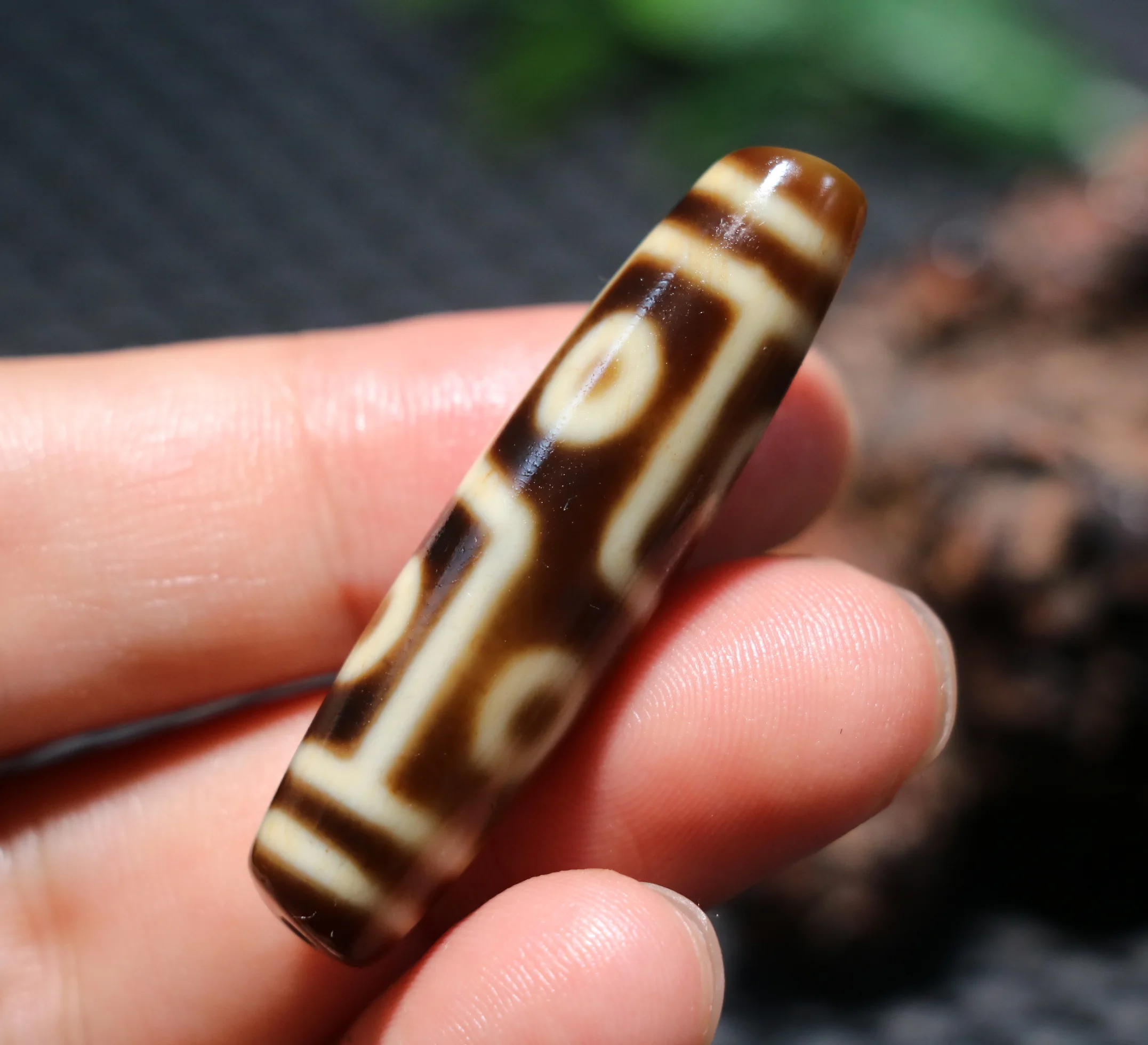 5A-Powerful-Tibetan-Old-Agate-Ivory-Color-6-Eye-Healthy-body-Clever ...