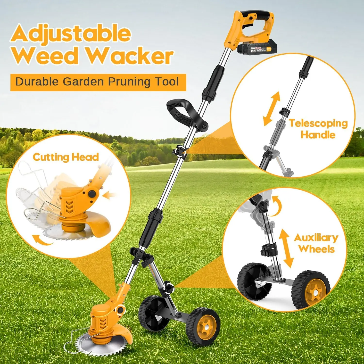 Yellow weed wacker store