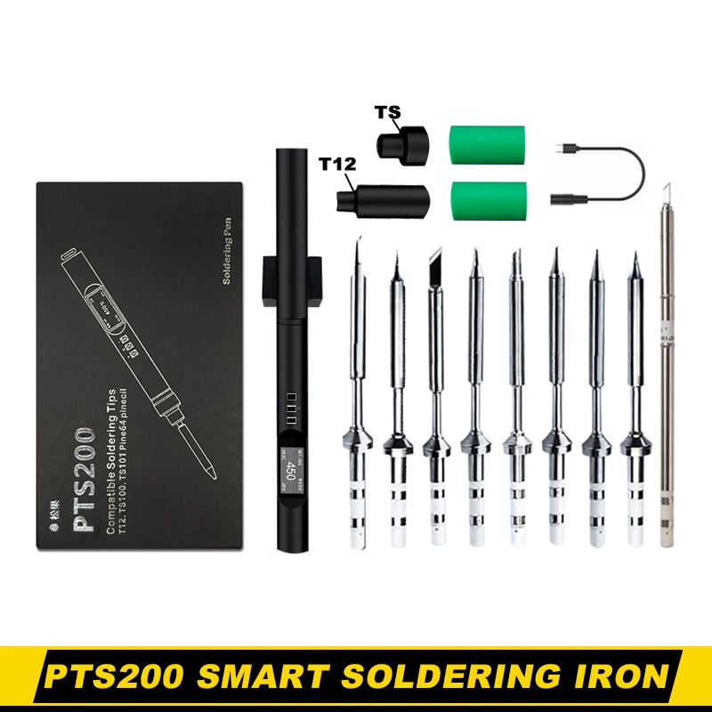 PTS200-Electric-Soldering-Iron-Smart-Mini-Portable-100W-Fast-Heating ...