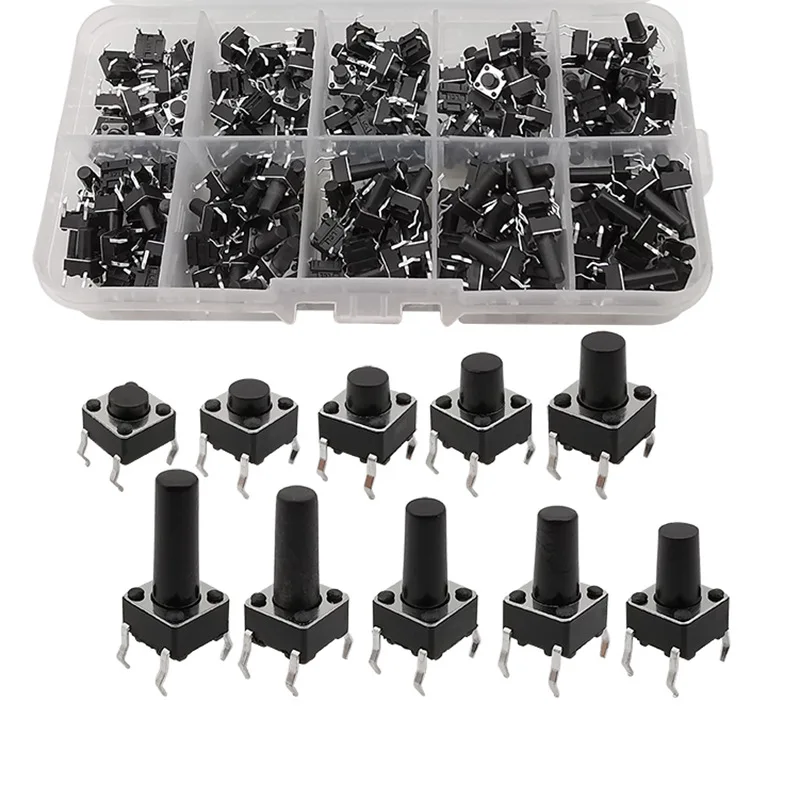 200pcs-Micro-Tactile-Switch-Momentary-Tact-DIP-Switch-2Pin-6-x-6mm ...